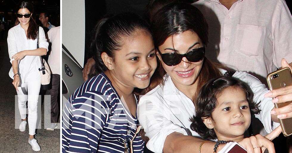 Pictures! Jacqueline Fernandez poses for pictures with fans | Filmfare.com