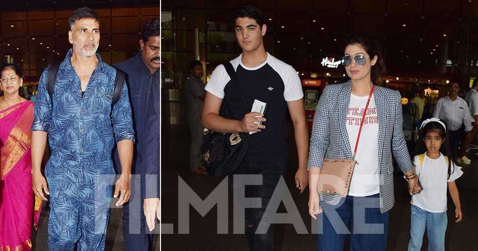 Akshay Kumar and his family return from their exotic vacation ...