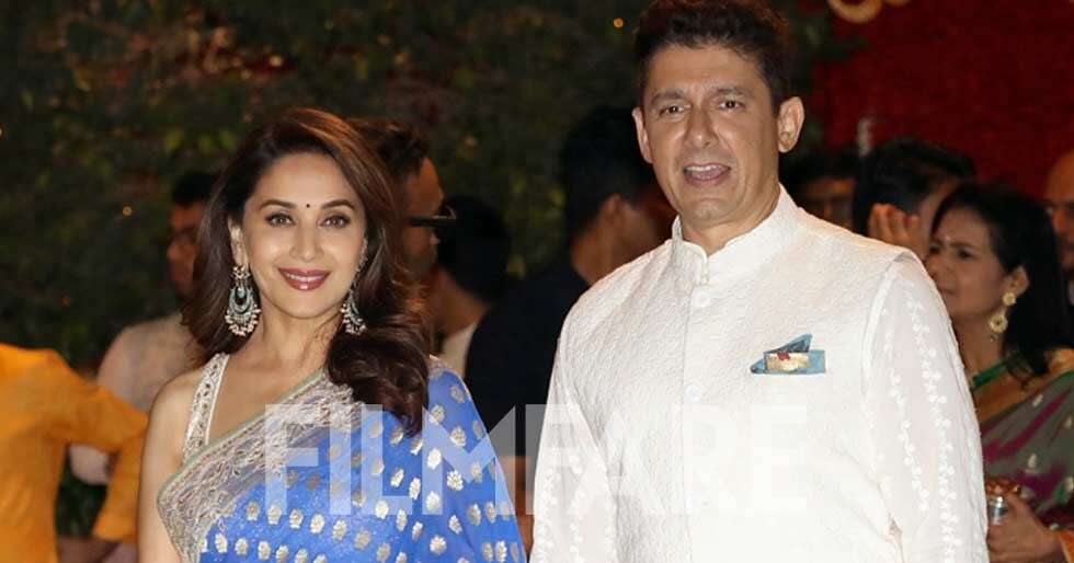 Madhuri Dixit and Sri Ram Nene at Ambani’s Ganesh Chaturthi celebration ...