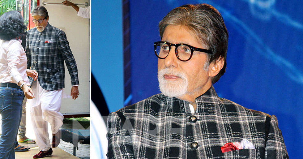 Amitabh Bachchan looks every bit regal as he attends an event in Mumbai ...
