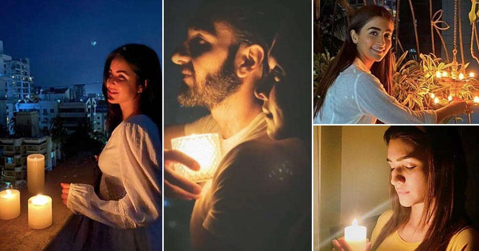 Stars light candles and diyas in support of the #9Baje9Minute ...