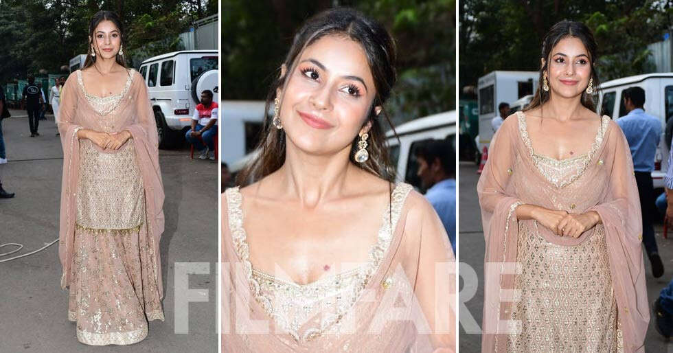 Shehnaaz Gill slays in rose gold skirt suit as she promotes her song ...