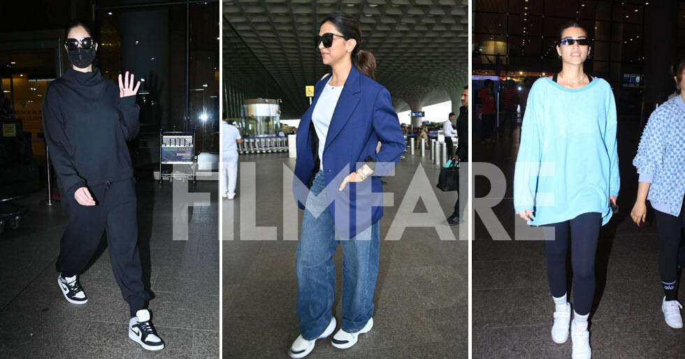 Deepika Padukone, Katrina Kaif and Kriti Sanon get clicked at the airport. See pics: | Filmfare.com