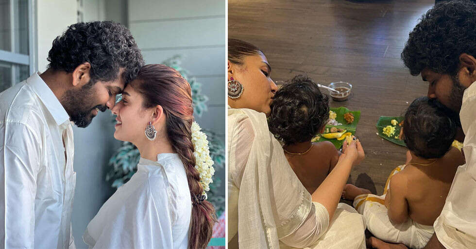 Nayanthara and Vignesh Shivan celebrate their first Onam with their children; see pics ...