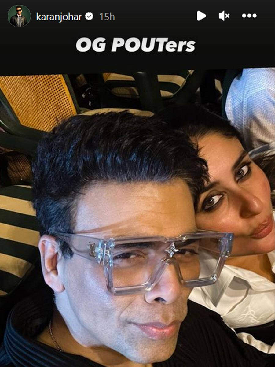 Karan Johar And Kareena Kapoor Khan Ace The Perfect Selfie Call