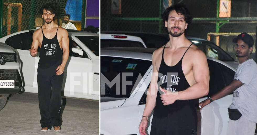 Tiger Shroff gets snapped in all-black in the city | Filmfare.com