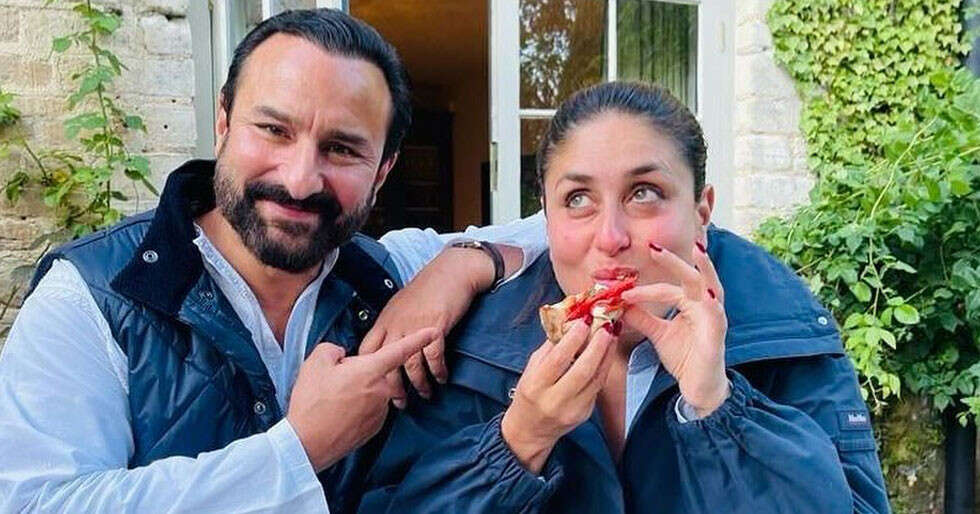 Kareena Kapoor Khan and Saif Ali Khan enjoy a slice of pizza in a sweet anniversary post ...