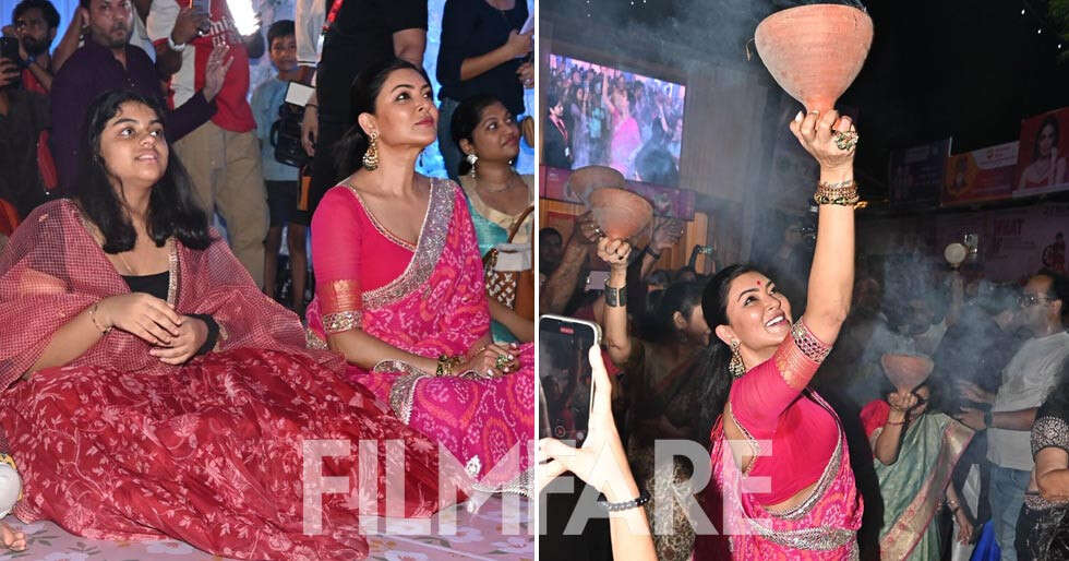 Durga Puja 2023: Sushmita Sen performs Dhunuchi dance with daughter ...