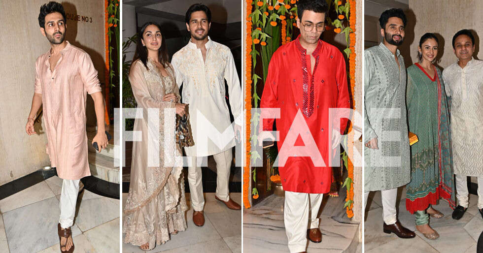 Ganesh Chaturthi 2023: Kiara Advani, Kartik Aaryan and others arrive at Manish Malhotra's ...