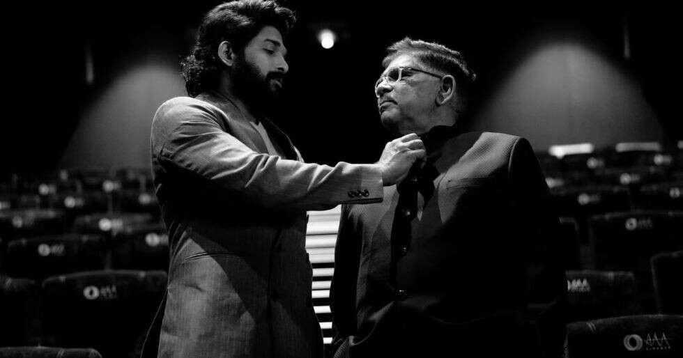 Allu Arjun's father Allu Aravind visits injured boy Sri Teja in the ...