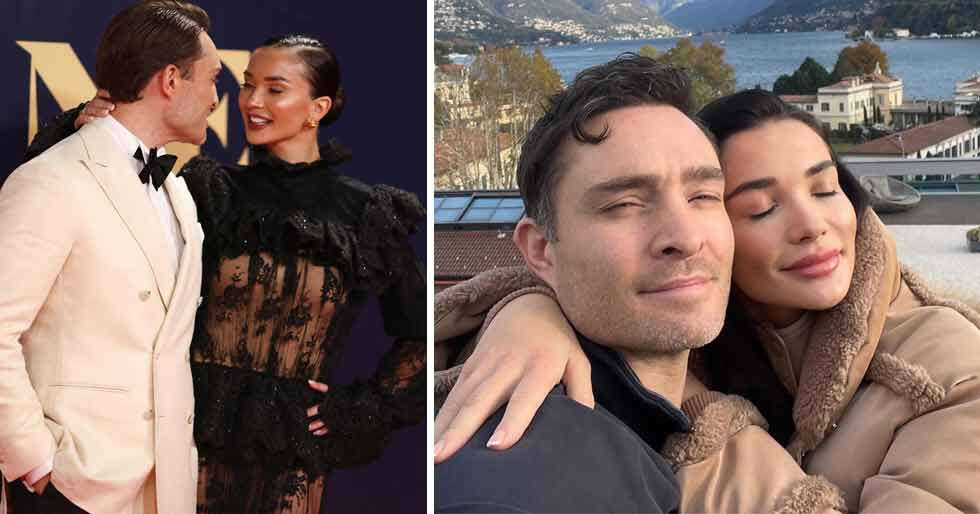 Ed Westwick wishes fiance Amy Jackson on her birthday with a series of ...