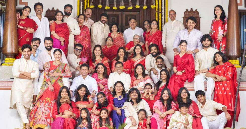 Chiranjeevi, Allu Arjun, Ram Charan and more pose for a family pic on ...