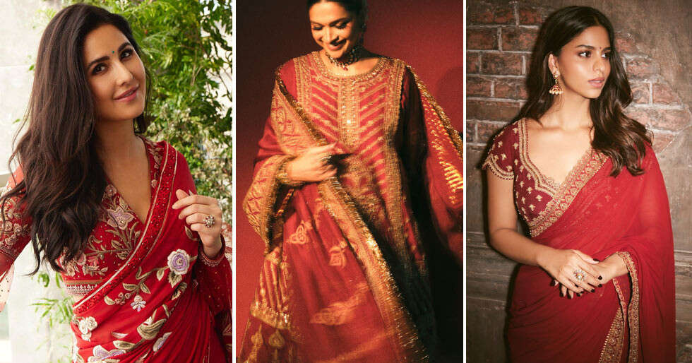 Navratri Day 6: Celebs acing red ethnic wear | Filmfare.com