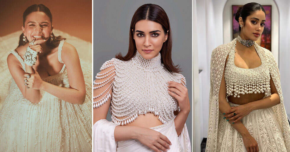 Alia Bhatt, Kriti Sanon ace the pearl-core trend | Filmfare.com