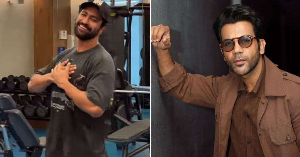Watch Vicky Kaushal’s “pookie” workout video; Rajkummar Rao reacts ...