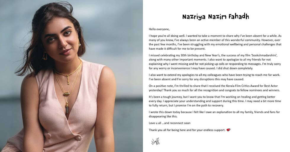 Nazriya Nazim Opens Up About Emotional Struggles And Long Absence From Spotlight | Filmfare.com