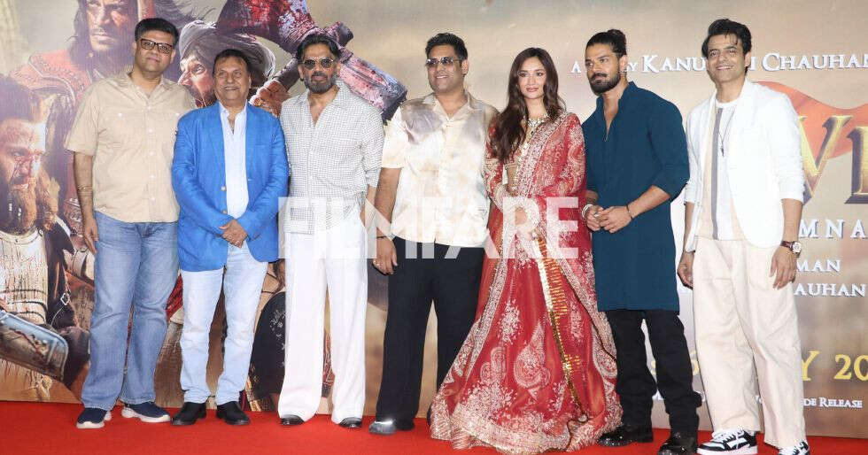 Suneil Shetty, Sooraj Pancholi And Akansha Sharma At The Kesari Veer ...