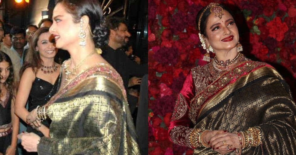 Then Vs Now: Rekha Repeats Her Saree From Black’s Premiere At Aadar ...