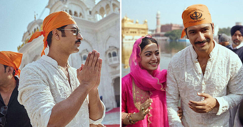 In Pics : Vicky Kaushal and Rashmika Mandanna visit Golden Temple ...