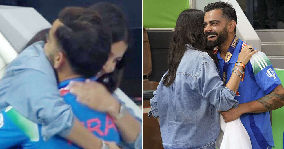 Viral: Virat Kohli Runs To Hug Anushka Sharma After India's ICC ...