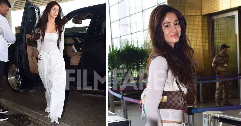 Photos: Disha Patani Rocks A White-On-White Ensemble At The Airport ...