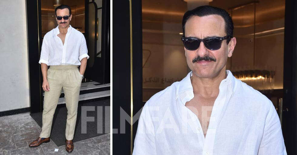 Pictures: Saif Ali Khan Looks Regal in White as He Steps Out in The ...