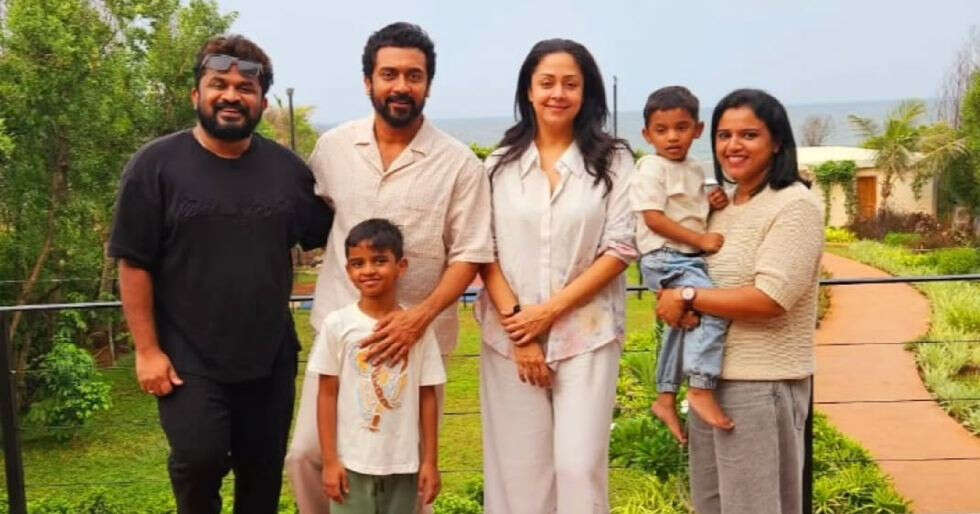 Suriya, Jyothika & Karthi Host a Meet-Up With Thudarum Director Tharun ...