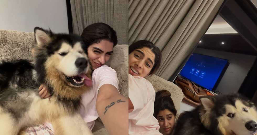 Simply Pawsome! Khushi Kapoor’s candid pictures with her doggo melts ...
