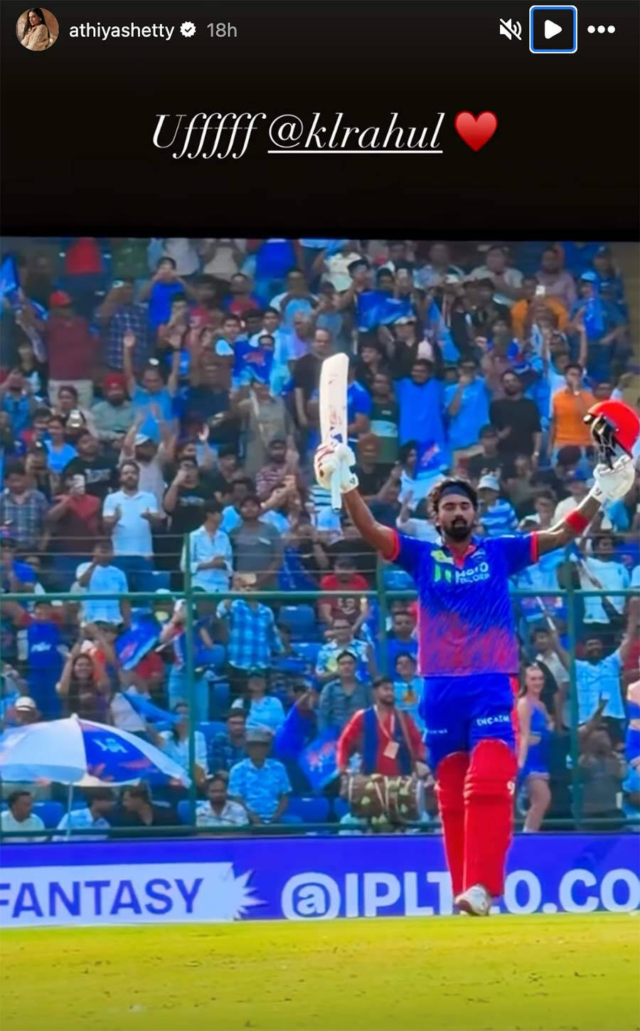 Athiya Shetty Cheers for Husband KL Rahul for His Record-breaking ...