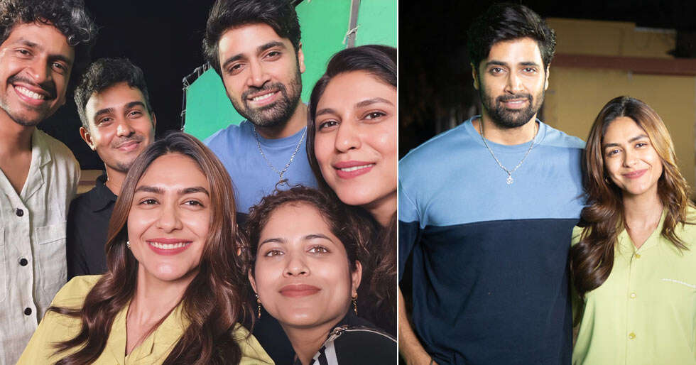 Pics: Mrunal Thakur Wraps Up Dacoit; Team Gives a Warm Send-off ...