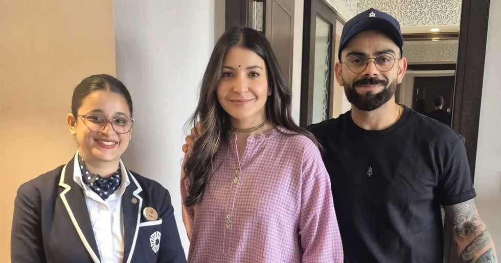 Anushka Sharma And Virat Kohli Pose For A Happy Selfie With Fans In ...