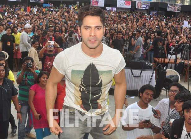 Varun Dhawan goes back to college | Filmfare.com Varun Dhawan goes back to college | Filmfare.com