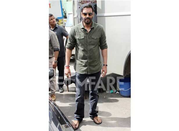 Ajay Devgn snapped in a suburban studio | Filmfare.com