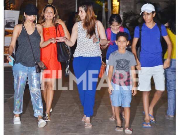 Sisters Malaika Arora and Amrita Arora's day out with their kids ...