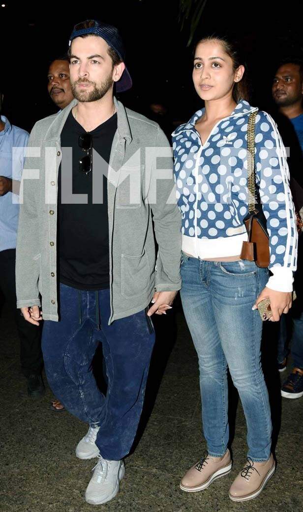 Neil Nitin Mukesh and wife Rukmini Sahay papped at the airport ...