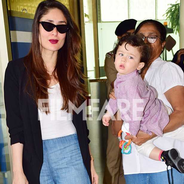 Kareena Kapoor Khan and son Taimur Ali Khan make a splash at the airport | Filmfare.com