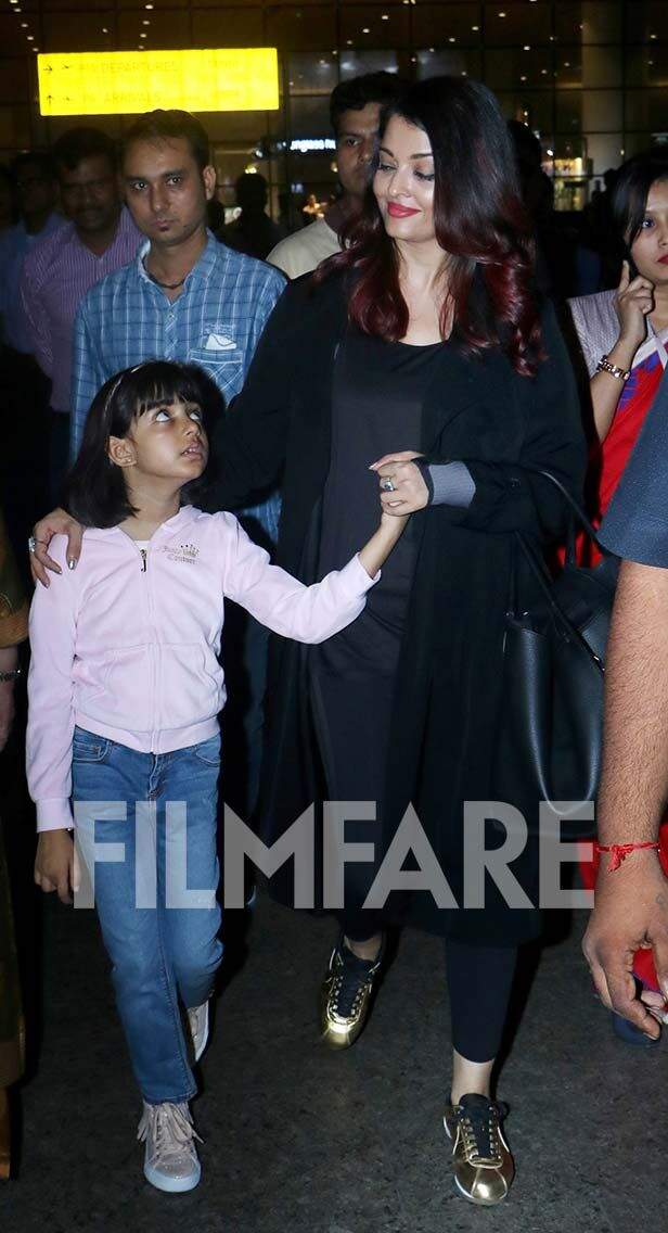 Aishwarya Rai Bachchan and Aaradhya Bachchan back in the bay | Filmfare.com