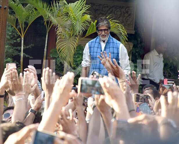 In Photos: Amitabh Bachchan greets a sea of fans outside his residence ...