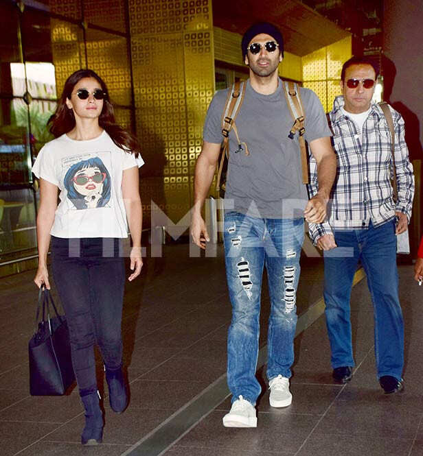 Alia Bhatt and Aditya Roy Kapur return from Ooty after shooting for ...