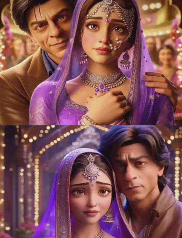 AI reimagines Shah Rukh Khan and Preity Zinta’s Veer-Zaara as a Disney ...