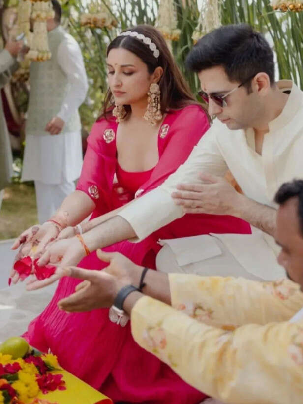 Inside Parineeti Chopra and Raghav Chadha’s joyous haldi ceremony. Pics: | Filmfare.com